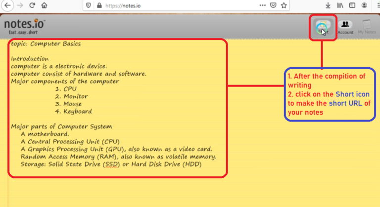 notes.io I Notes Taking and Sharing using notes.io tool I notes.io ...